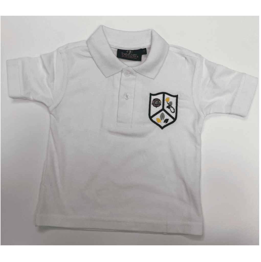 Meon Vale Early Years White Polo Shirt w/Logo - Schoolwear Solutions