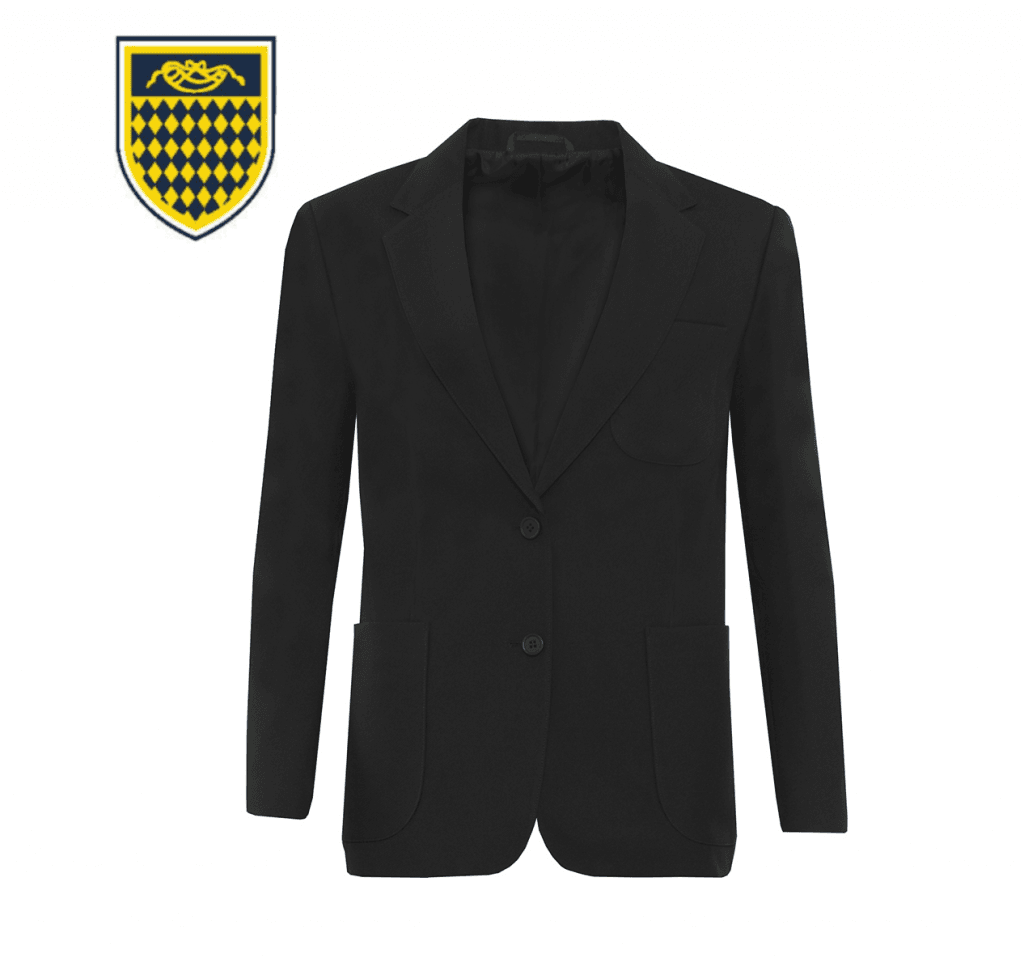 The Dukeries Girls Black Blazer w/Logo - Schoolwear Solutions