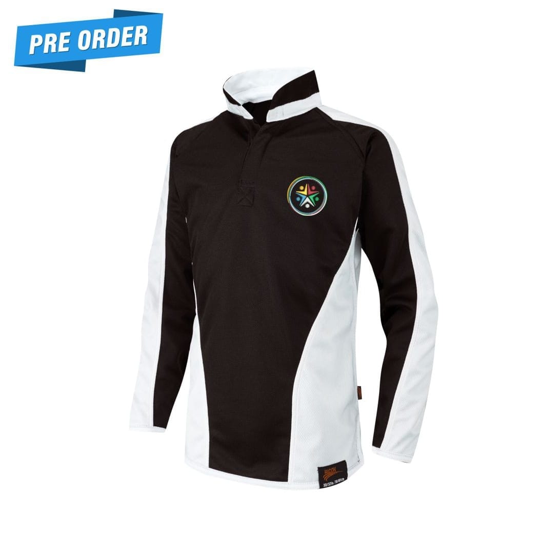 Derby Moor Spencer Academy Participation House Blk/Wht Rugby Top w/Logo ...