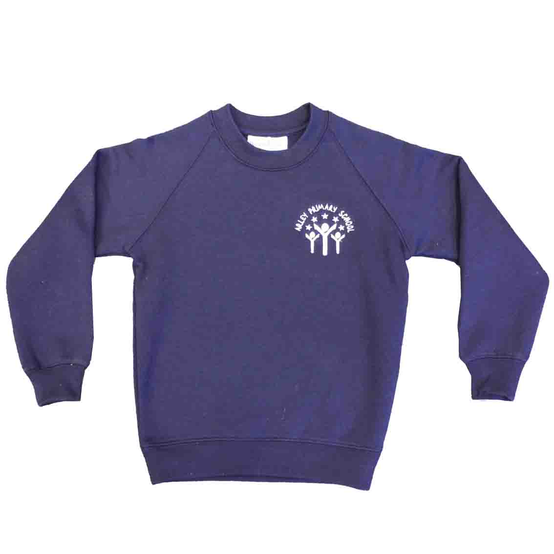 Arley Primary Navy Crew Neck Sweatshirt w/Logo - Schoolwear Solutions